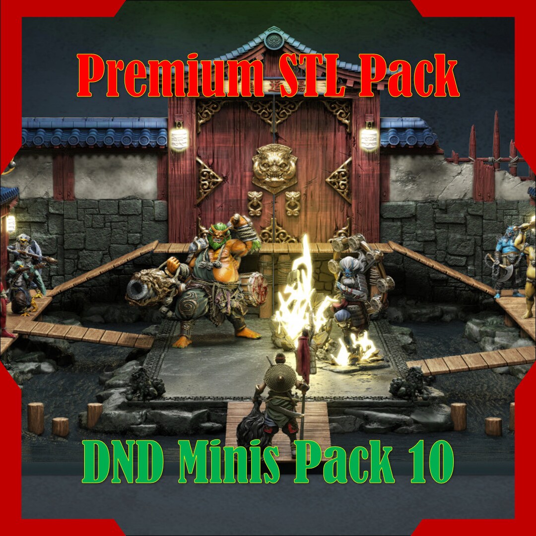 DND Miniatures Pack 10 3D Printable Files STL Files Ready - Etsy