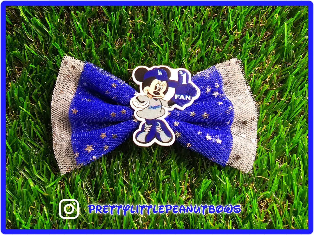 LA Dodgers Minnie #1fan Bow - Etsy