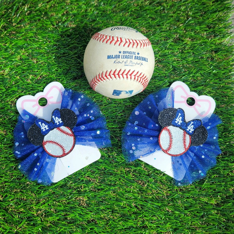 La Dodgers Hair Bow - Etsy