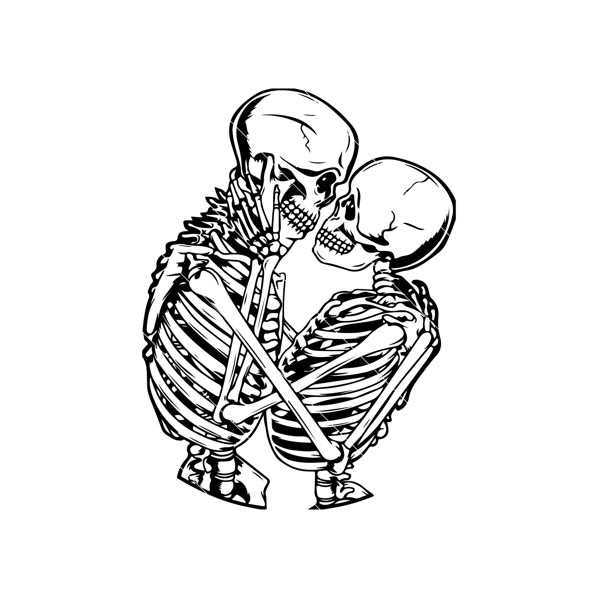 Couple Skeleton Svg Skeleton Lovers Png Gothic Decor Skull Hanging Halloween Png Cute