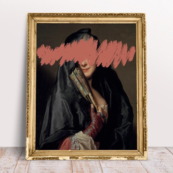 Altered Art Print, Renaissance Painting, Vintage Portrait Woman Print ...