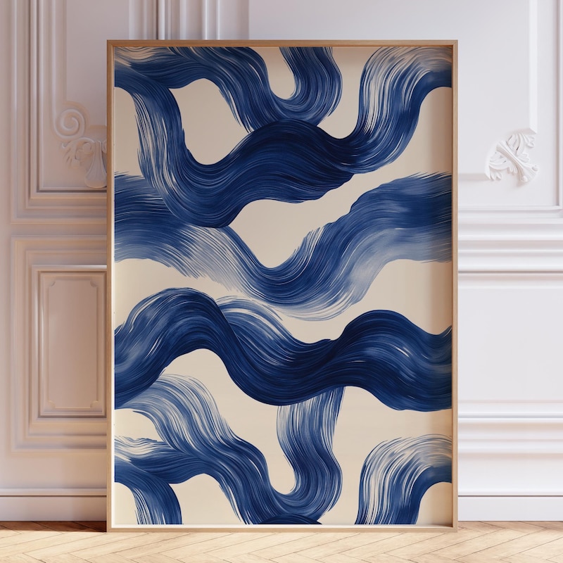 Abstract Wall Art Waves - Etsy