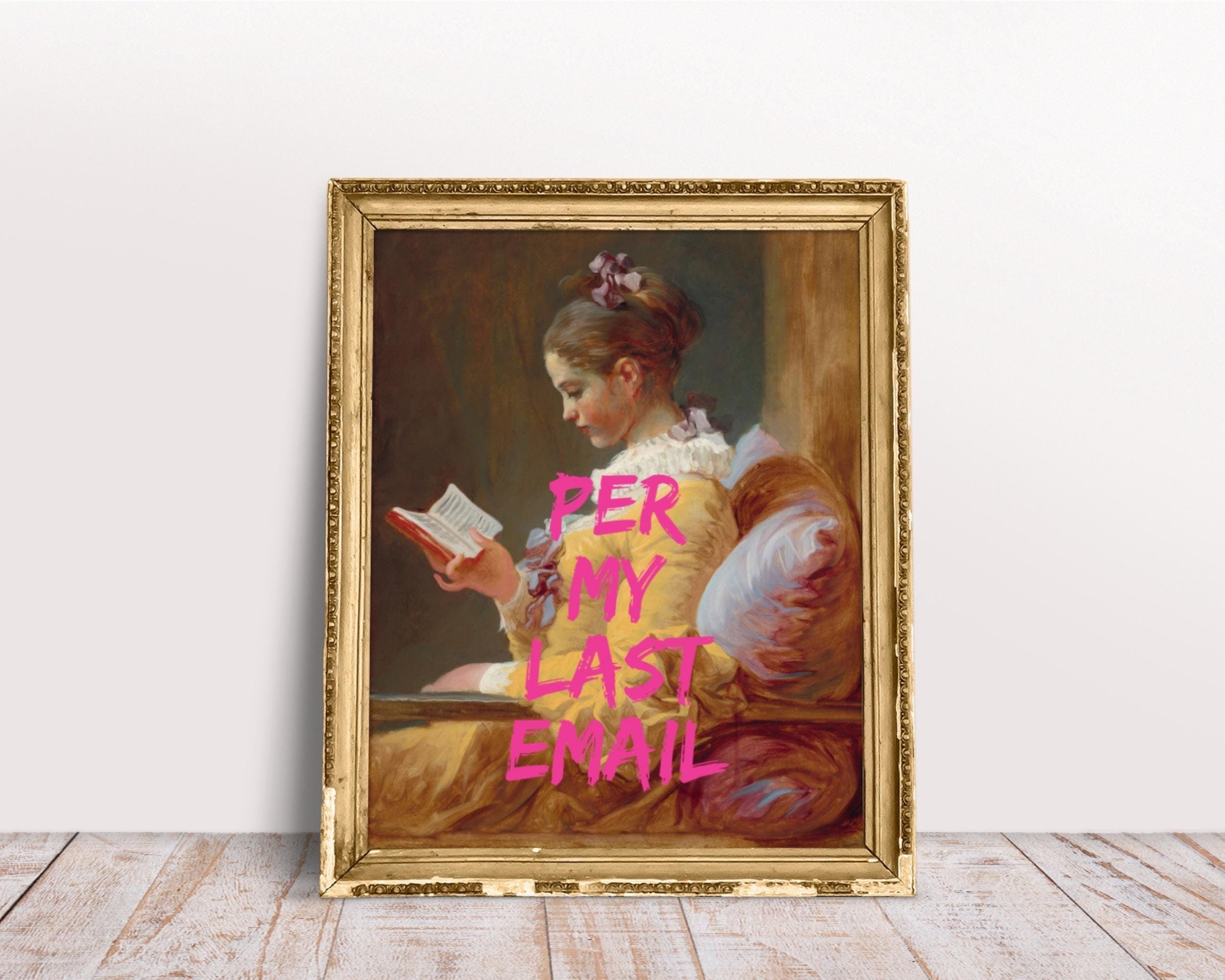 Per My Last Email Wall Art, Office Wall Art, Altered Art Print, Funny ...