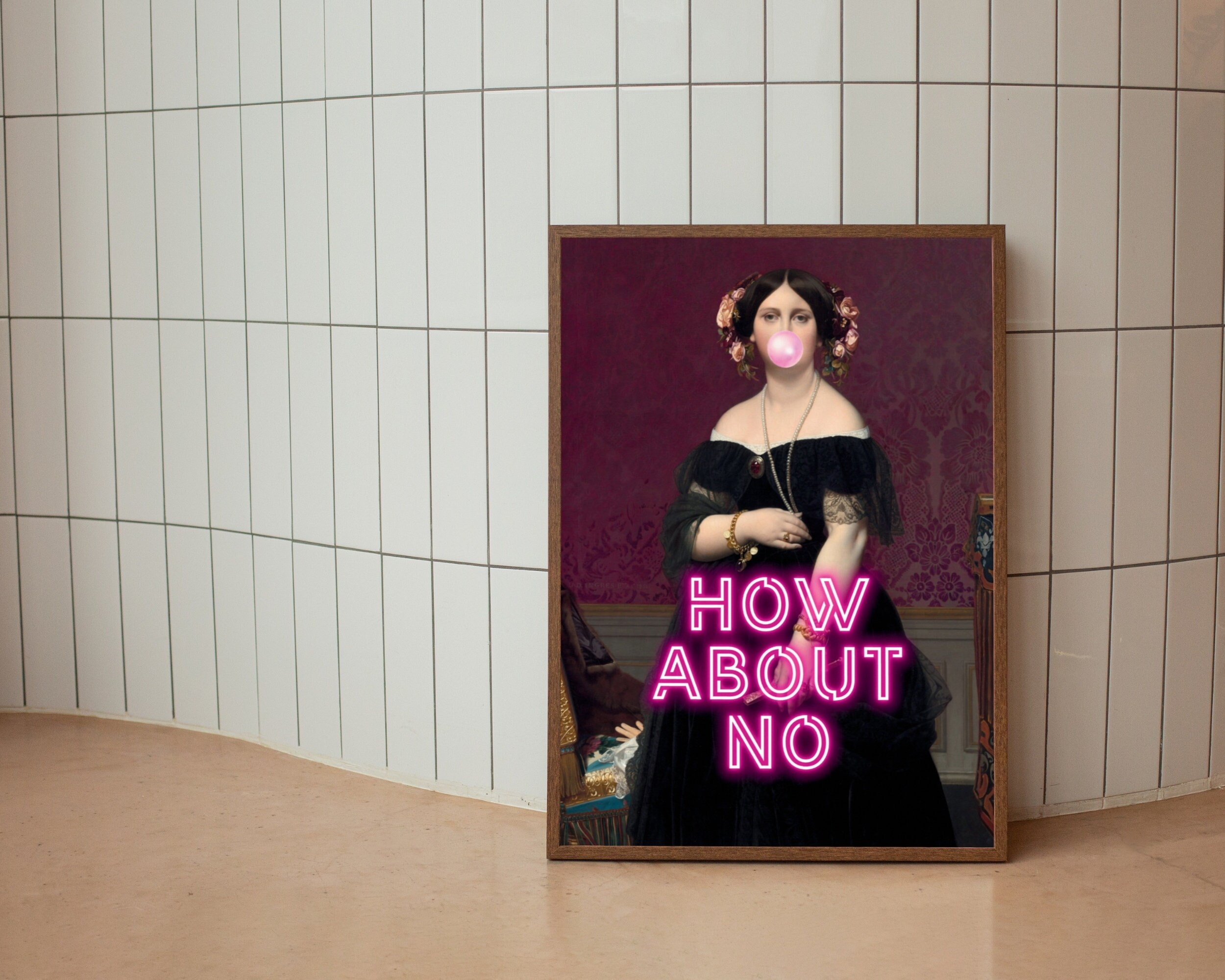 Funny Altered Art Print, Bubblegum Print, Eclectic Poster, Maximalist ...