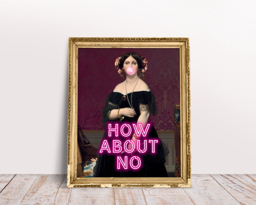 Funny Altered Art Print, Bubblegum Print, Eclectic Poster, Maximalist ...