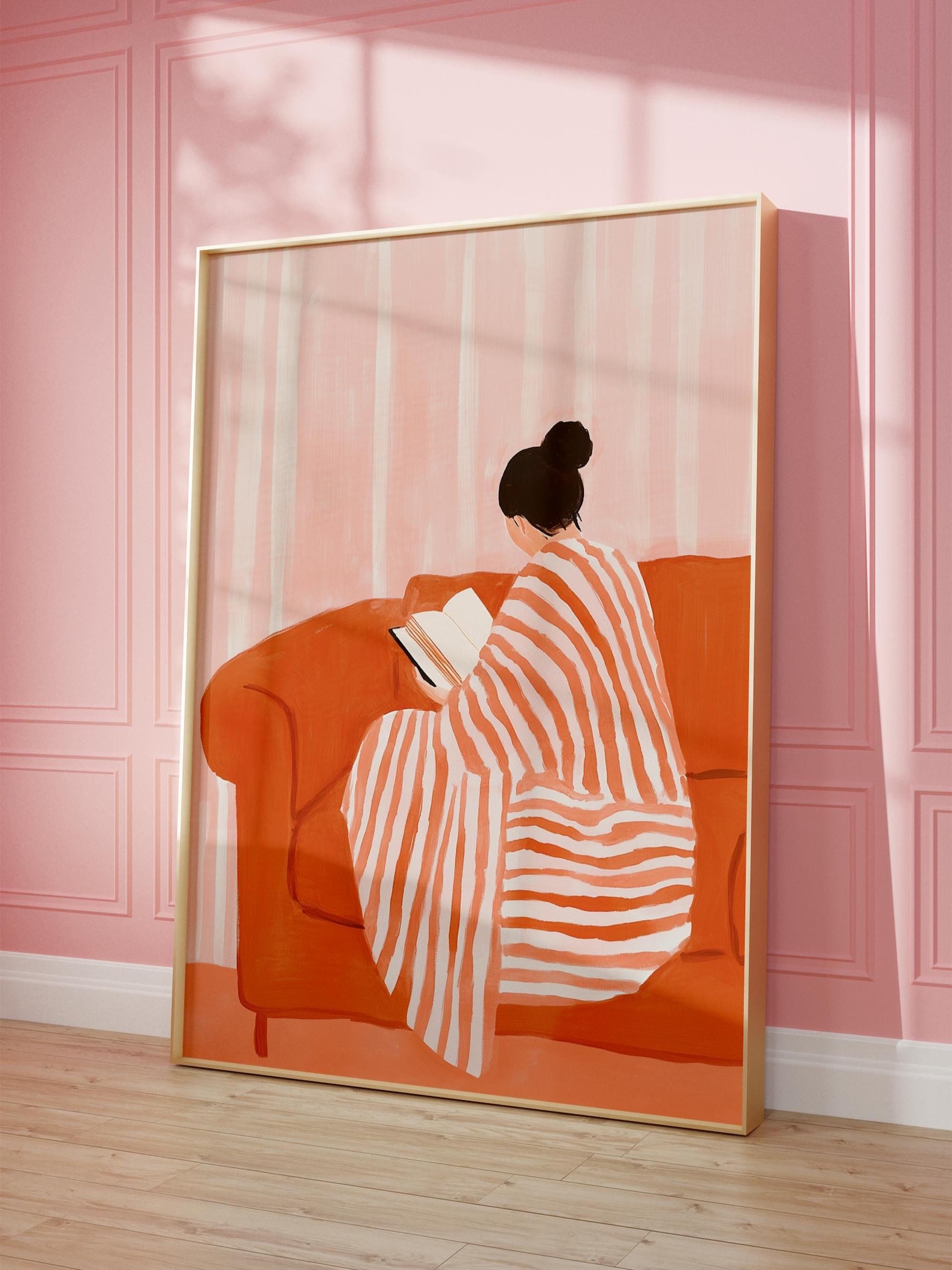 Woman Reading Wall Art Abstract Woman Print Book Lover Wall Art Trendy ...