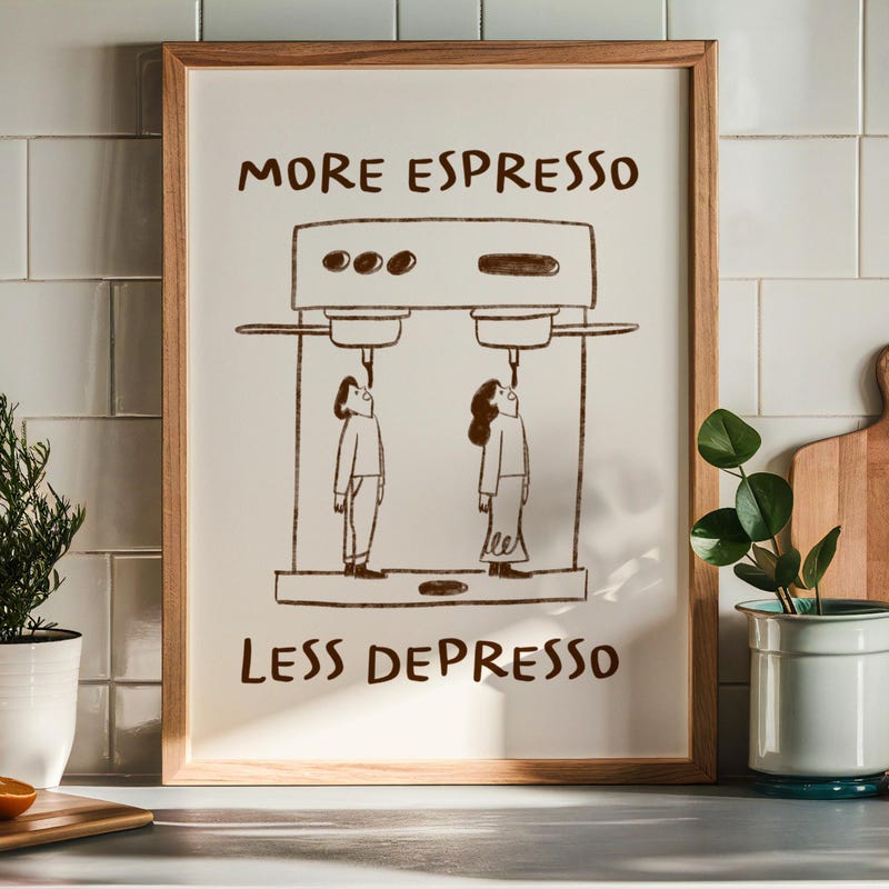 Espresso Menu Wall Art - Etsy UK