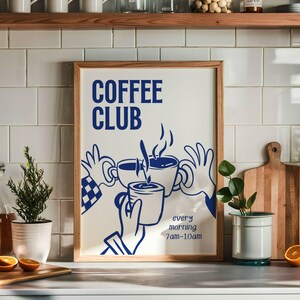 Coffee Club Print, Trendy Kitchen Wall Art (digital Download) - Etsy