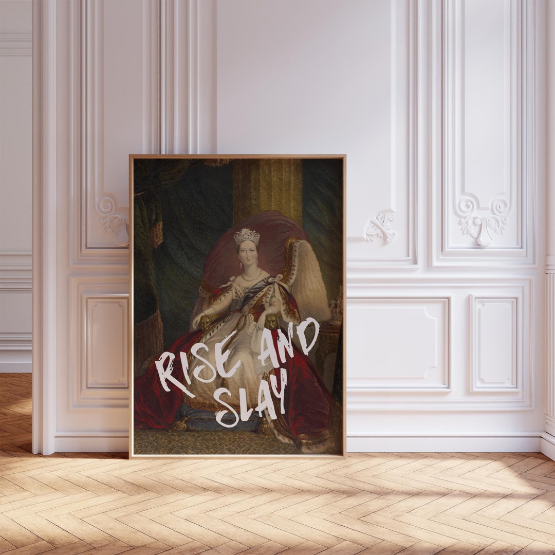 Rise and Slay Altered Art Print, Funny Wall Art, Victorian Painting ...