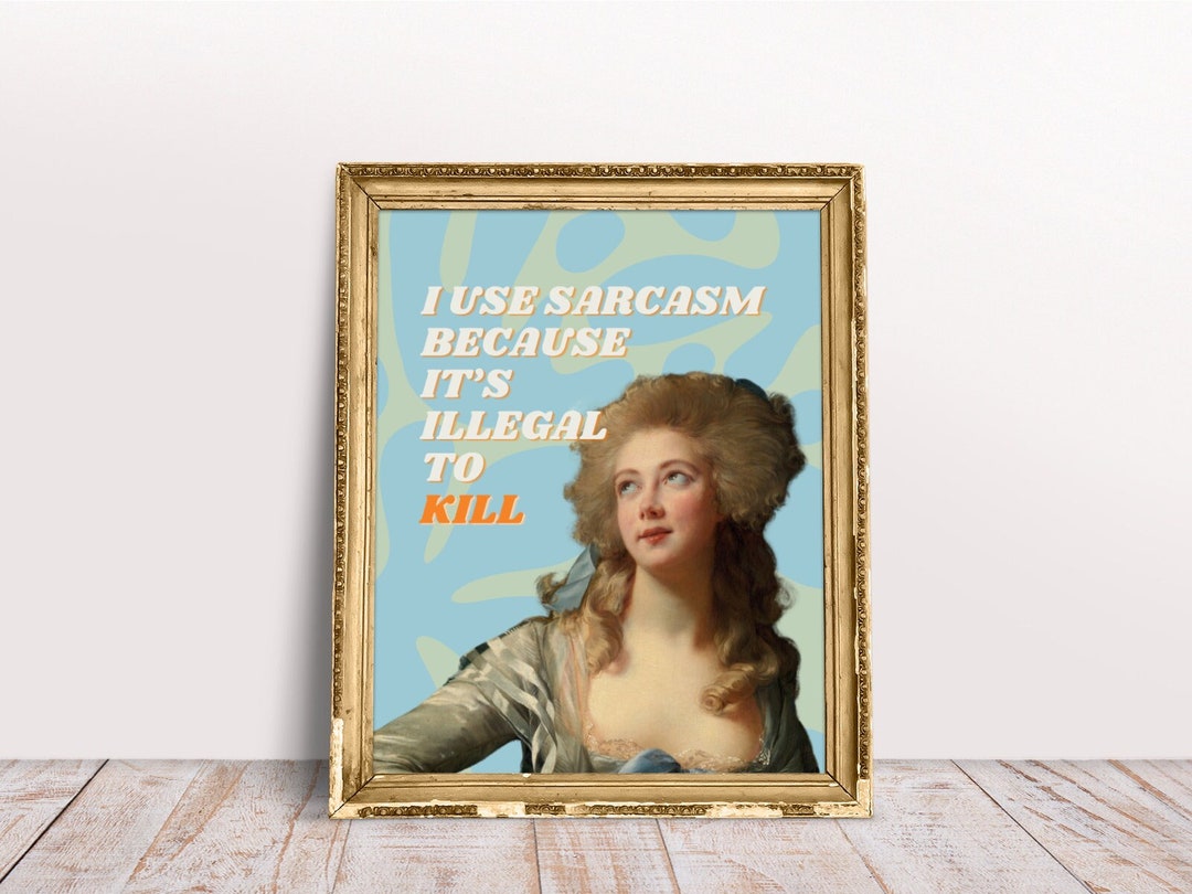 Funny Altered Art Print, Sarcastic Art Print, Vintage Portrait Art ...