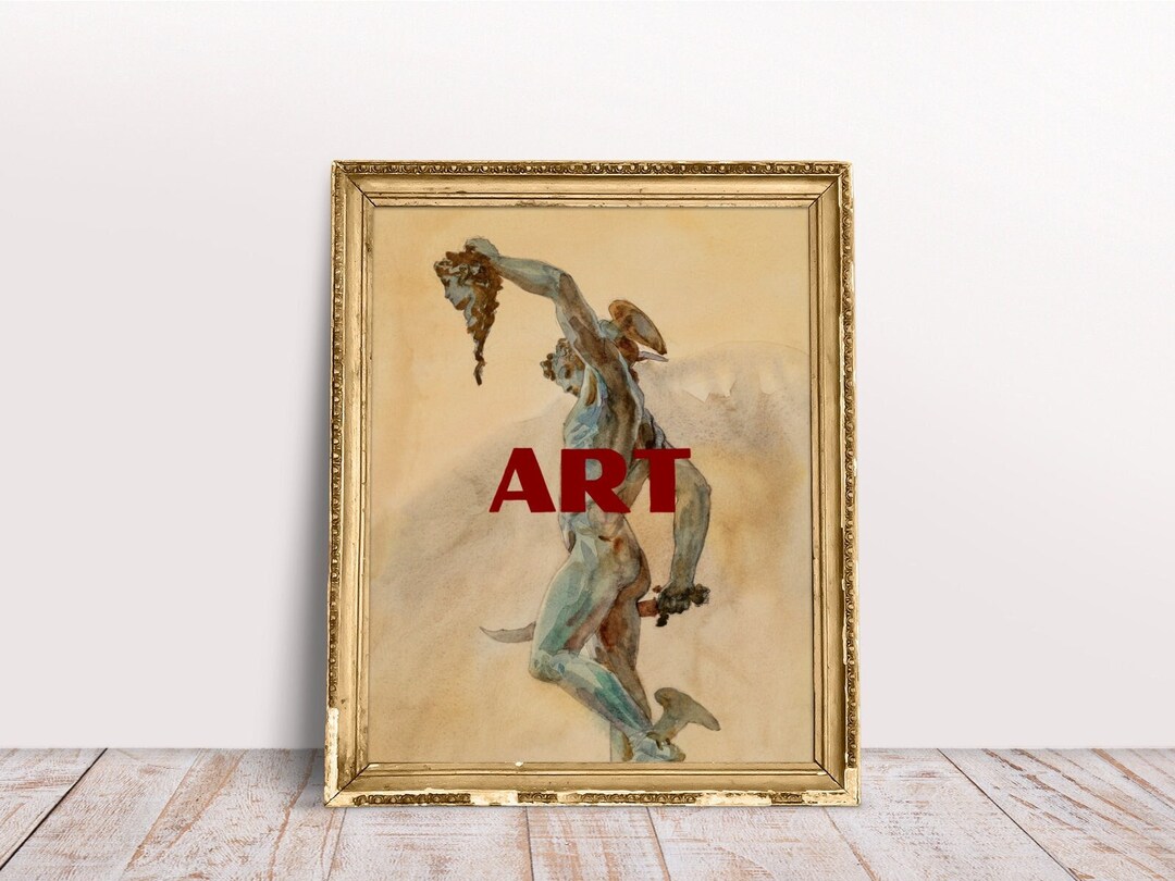 Sculpture Print, Altered Art Print, Classical Statue Art, Vintage Oil ...