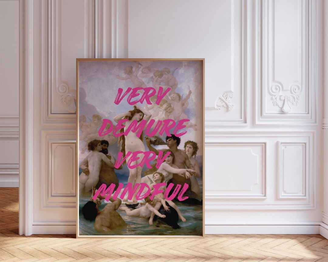 Very Demure Very Mindful Wall Art, Trendy Wall Art, Altered Art Print ...