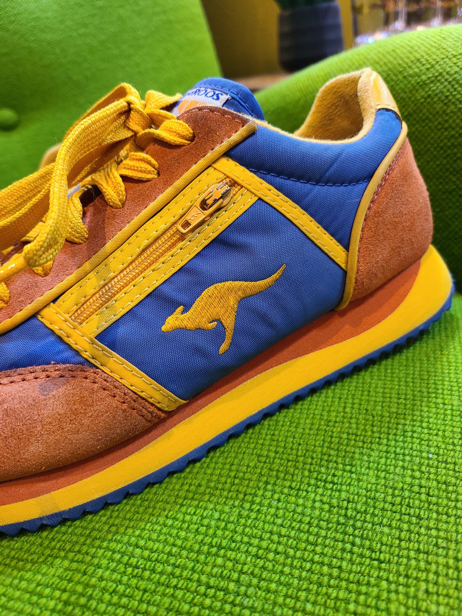 Vintage Orange Kangaroos Zip Pocket Sneakers - Etsy