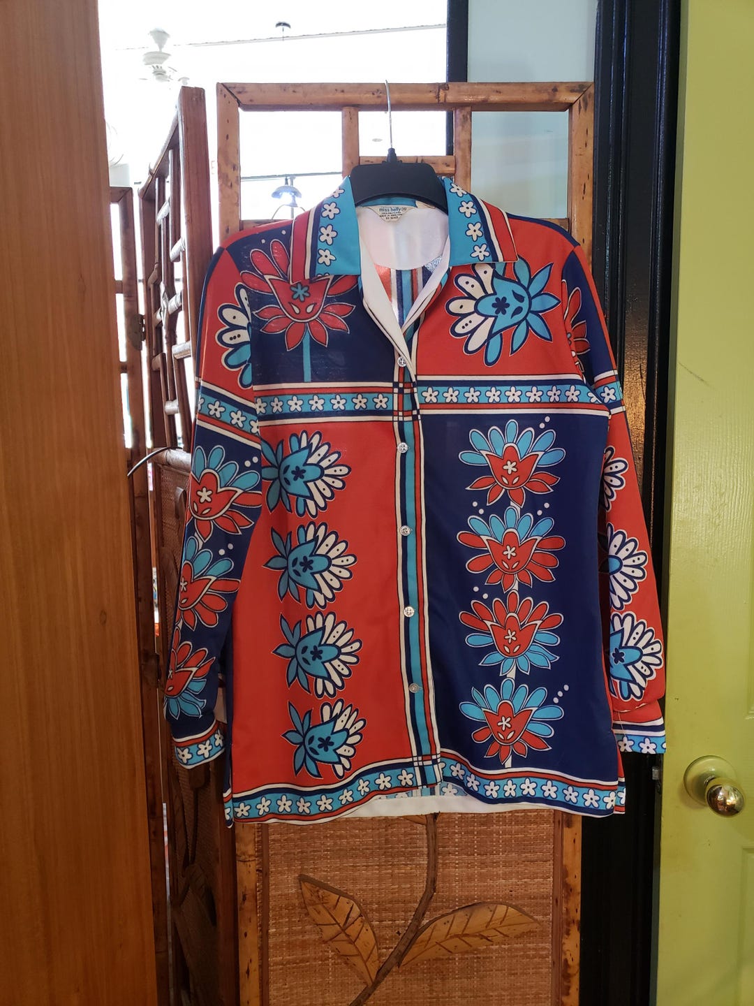 Miss Holly Mod Polyester Red , White & Blue Top - Etsy