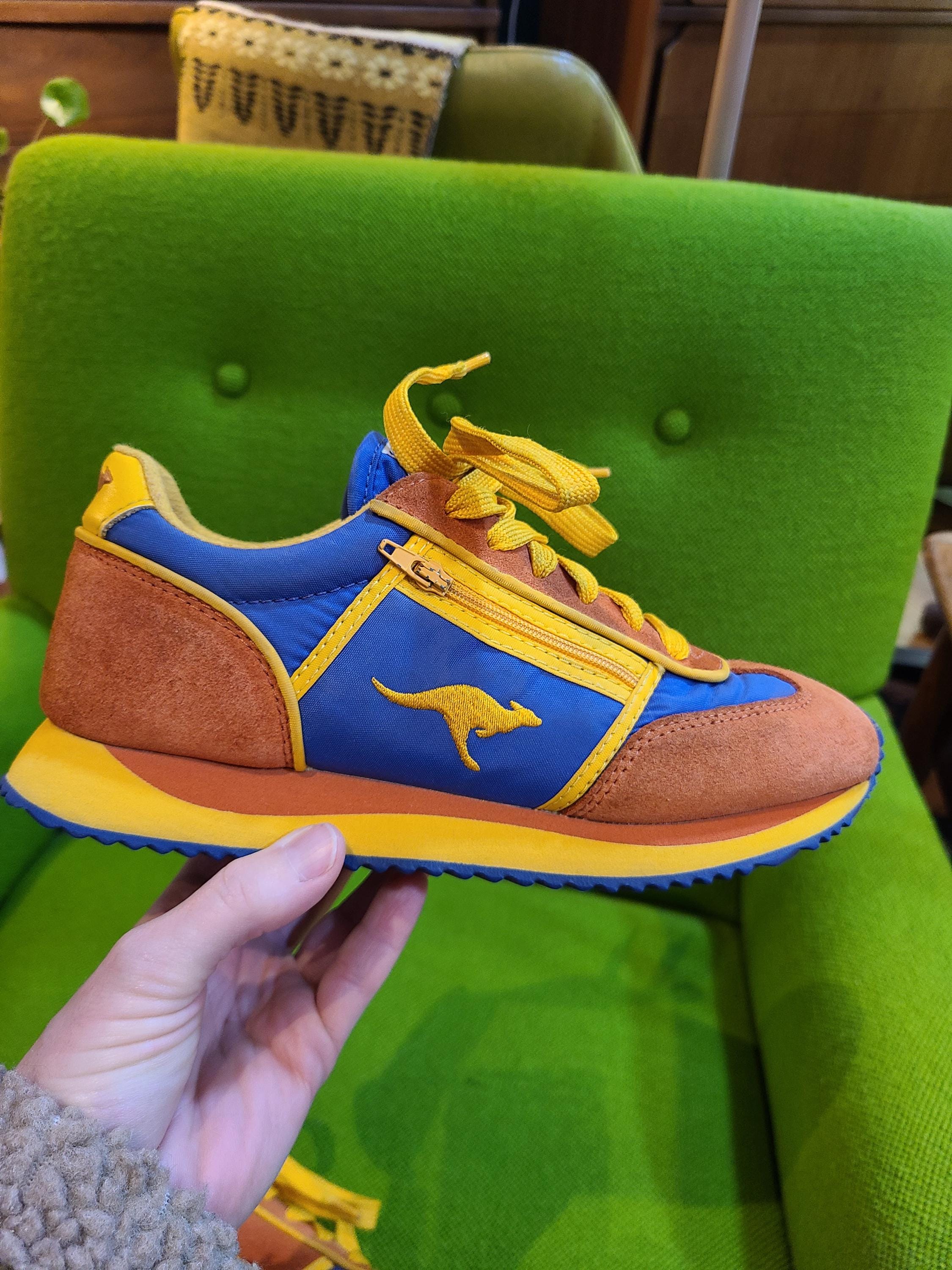 Vintage Orange Kangaroos Zip Pocket Sneakers - Etsy