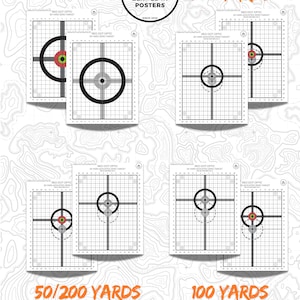 Printable 25-yard Zeroing Targets | 50/100/200/300 Yard Adjusted Zero ...