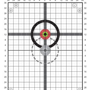 Printable 25-yard Zeroing Targets | 50/100/200/300 Yard Adjusted Zero ...