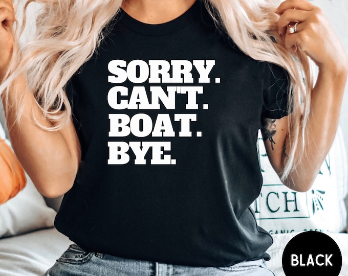 Boat Icon Shirt, Cute Boat Tee Shirt, Boat Design Tee Top, Sailing Boat ...