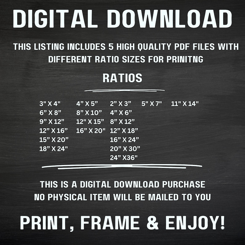 Chic Wall Art Digital Download Printable Wall Decor Black and White ...