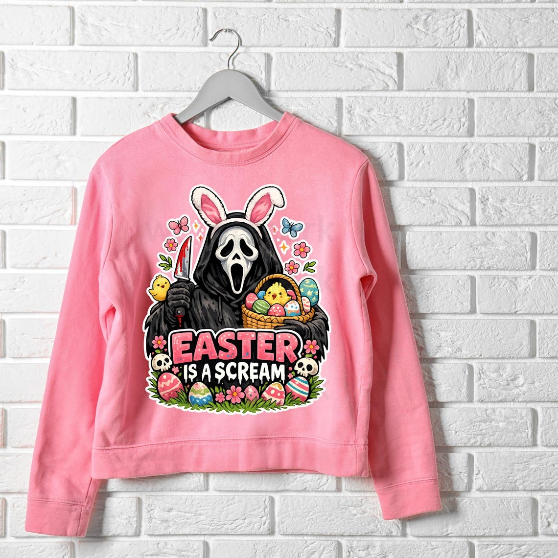 Spooky Easter PNG | Easter is A Scream Horror Bunny Design | Funny ...