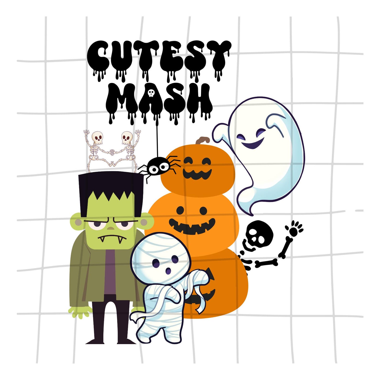 Monster PNG, Cutesy Mash Trendy Shirt Design, Mug PNG Halloween Png ...