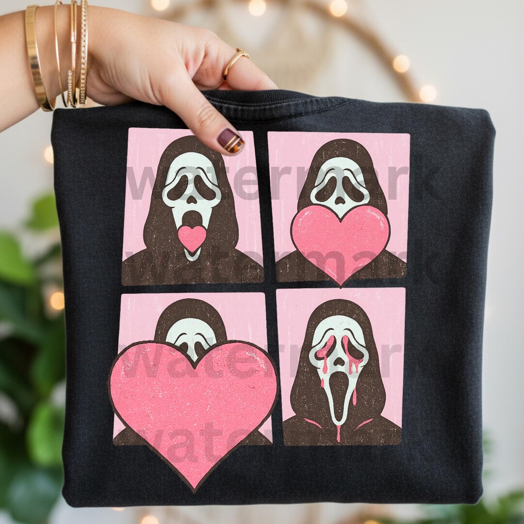 Coquette Valentines Day PNG, Creepy Cute Heart Sublimation, Girly Ghost ...