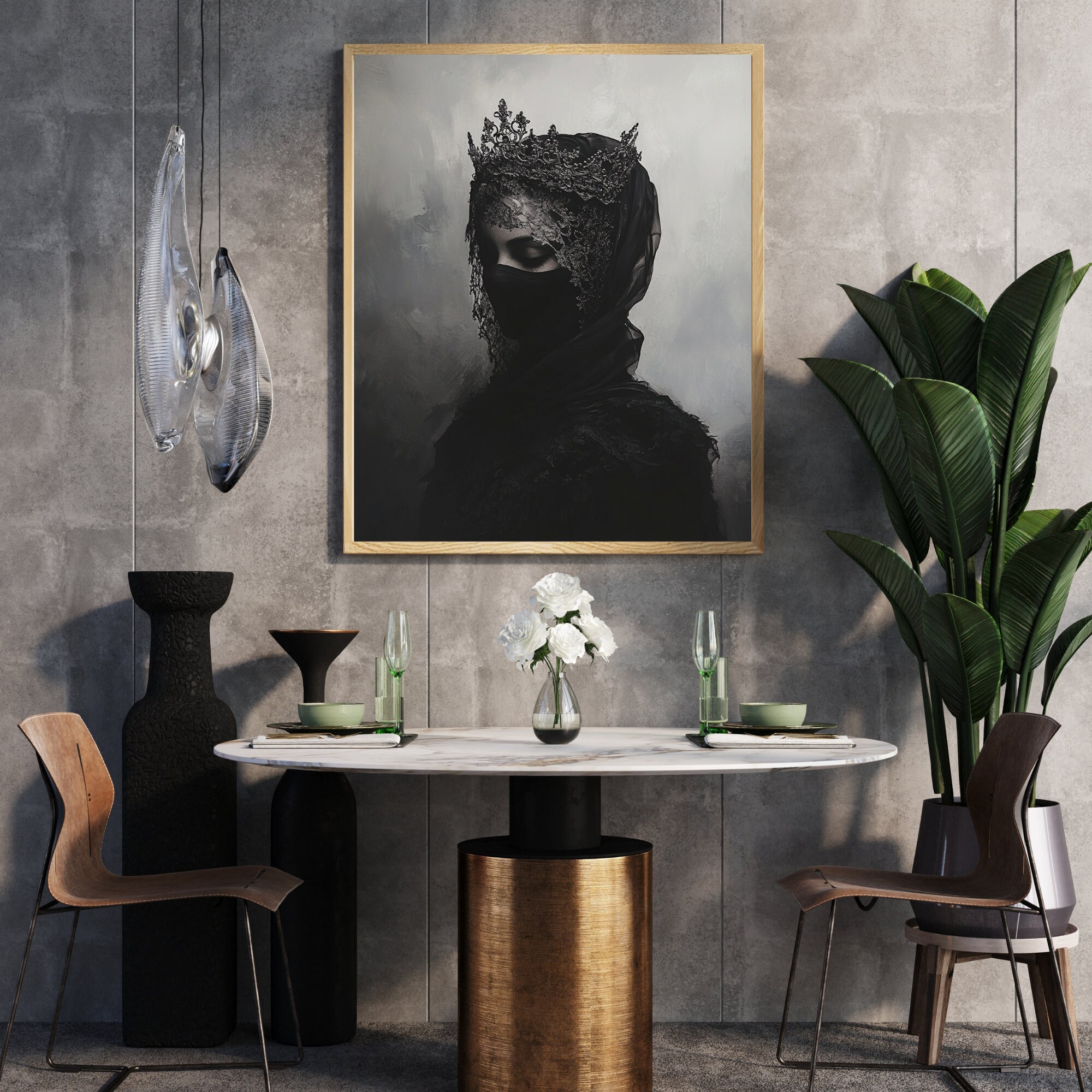 Victorian Oil Painting Printable Wall Art Gift Moody Aesthetic 300 DPI ...