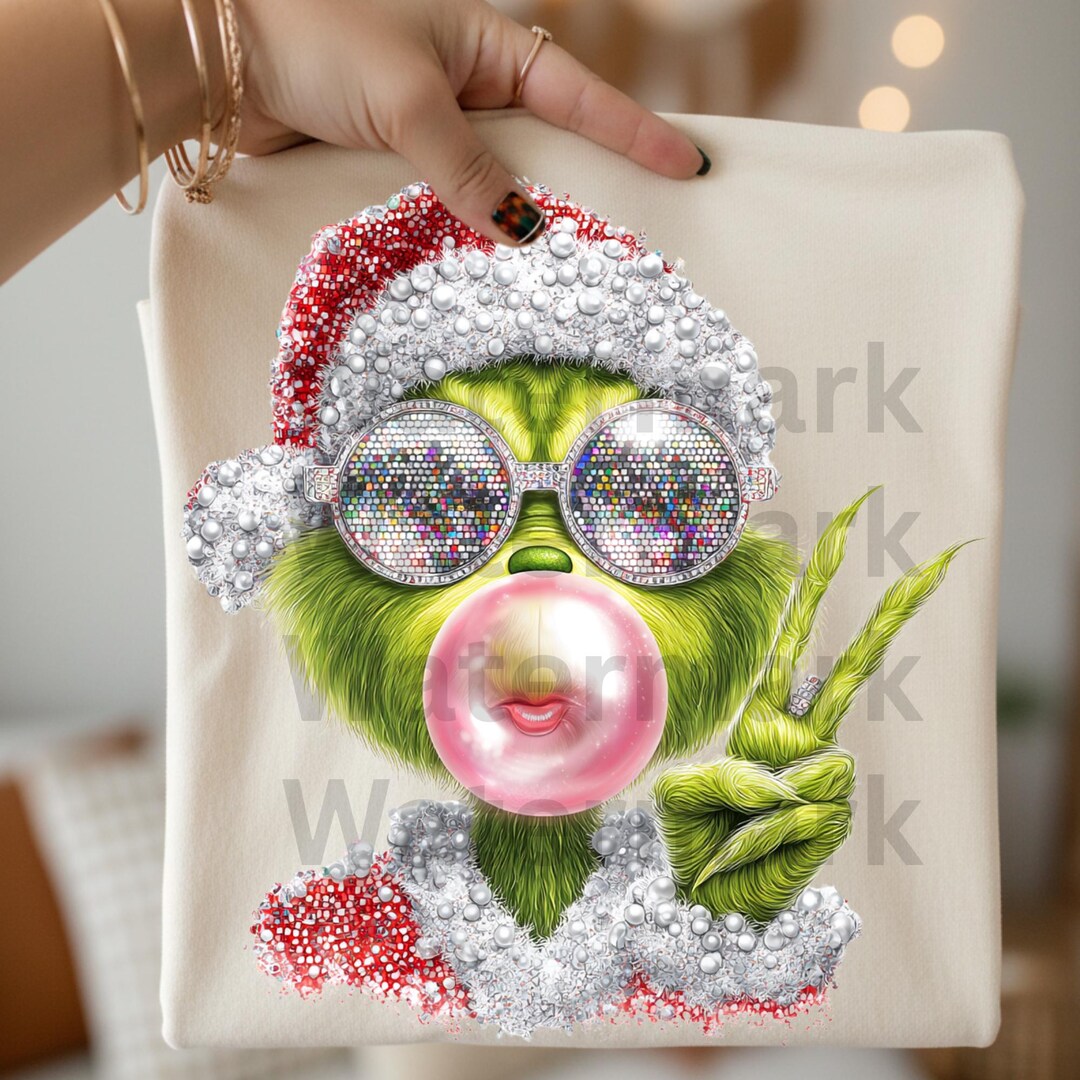 Bejeweled grinchmas png – Blinged Out Grinch Shirt Clipart, Sparkly ...