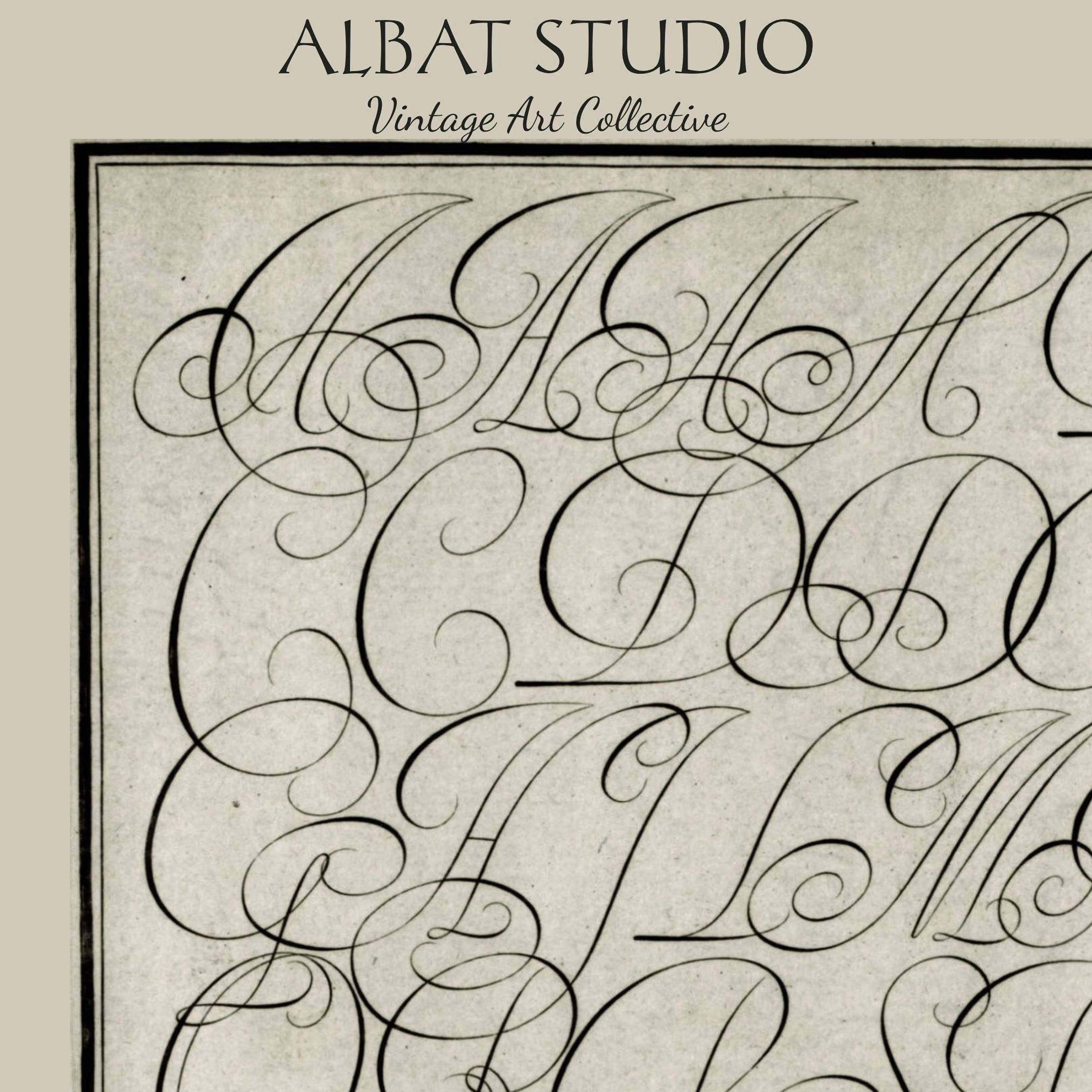 Vintage Alphabet Art Print | Scribble Sketch | Beige Scribbles Wall Art ...