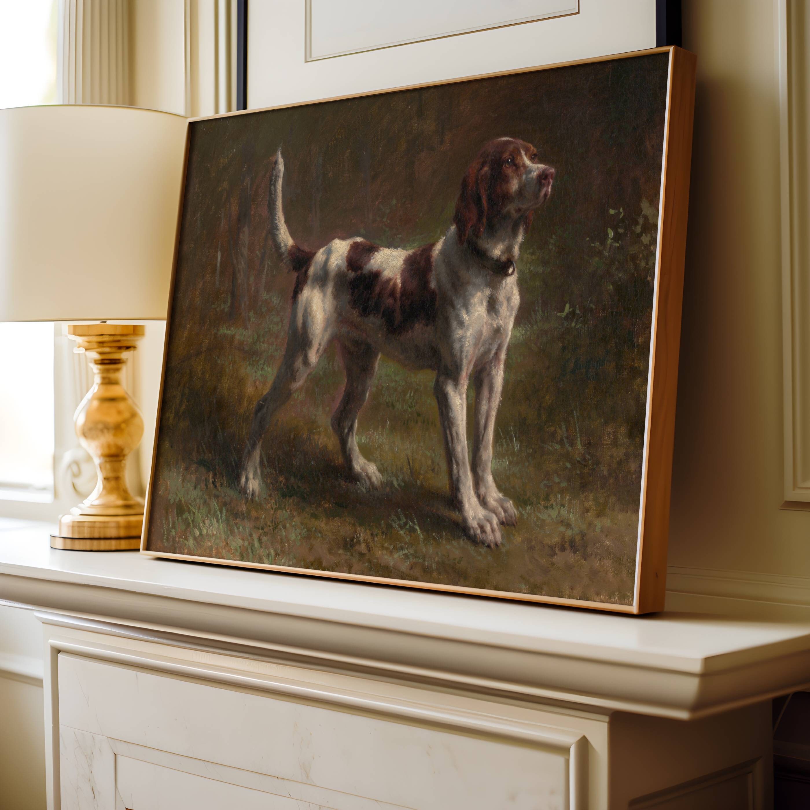 Limier Briquet Hound | Vintage Dog Art | Animal Oil Painting | Old ...