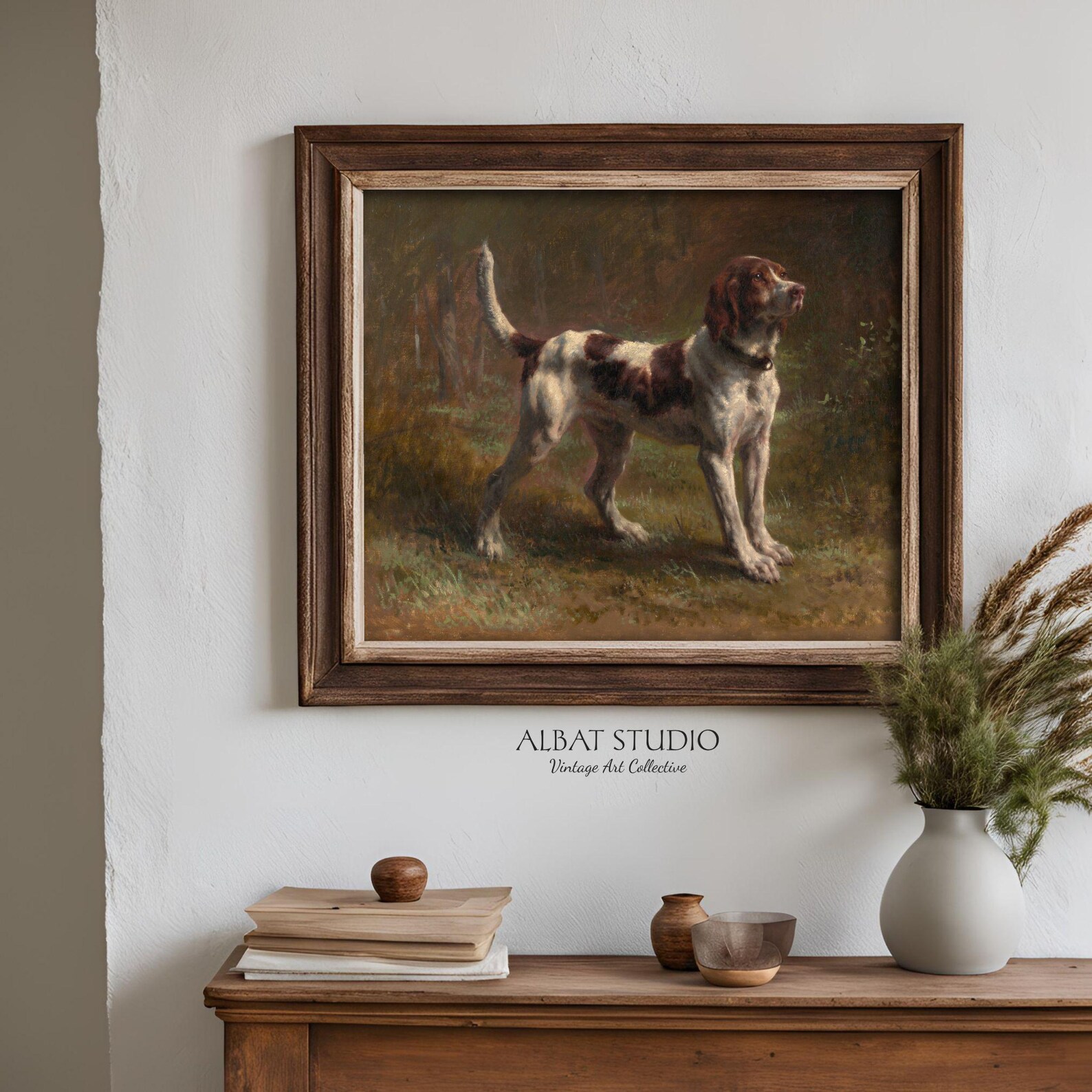 Limier Briquet Hound | Vintage Dog Art | Animal Oil Painting | Old ...