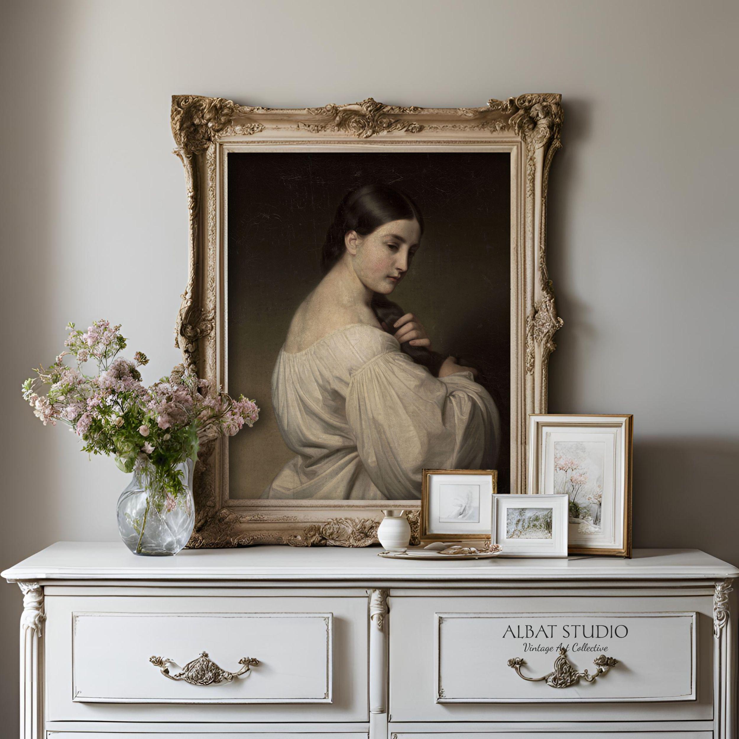 Vintage Woman Portrait | Antique Lady Print | Digital Download | P48 - Etsy