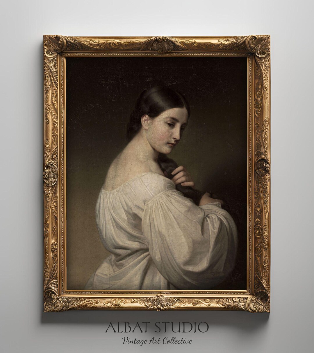 Vintage Woman Portrait | Antique Lady Print | Digital Download | P48 - Etsy