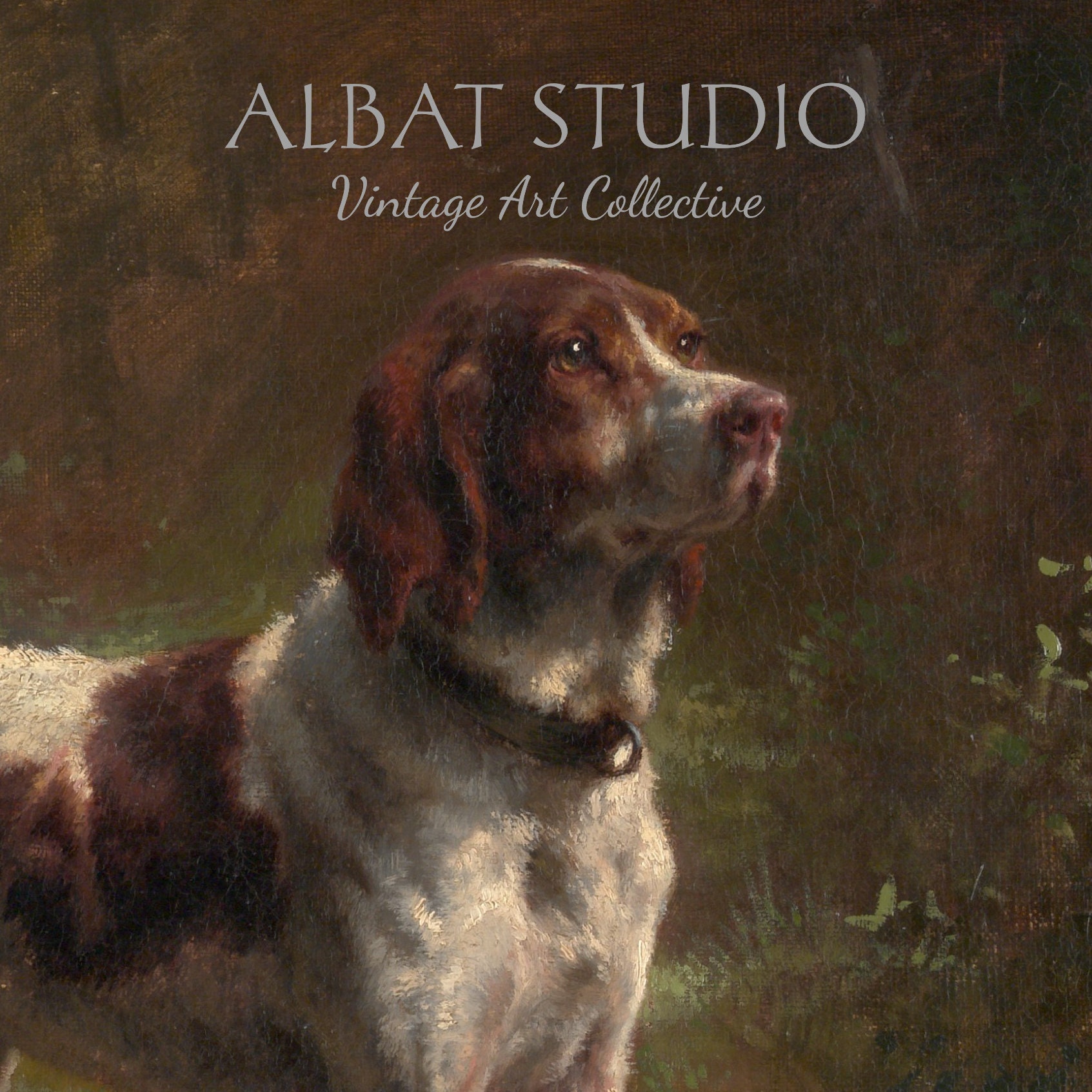 Limier Briquet Hound | Vintage Dog Art | Animal Oil Painting | Old ...