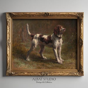 Limier Briquet Hound | Vintage Dog Art | Animal Oil Painting | Old ...