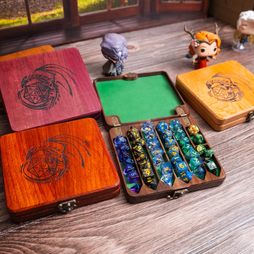 Fáfnir's Dice Vault Custom Engraving | USA Made • Dice Box • Hardwood ...