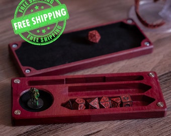 Dungeons Box™ D&D Dice Box USA Made Hero Dice Vault Handmade RPG Bamboo ...