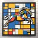 Piet Mondrian Wall Art Large Abstract Painting Mondrian Dutch Painting ...