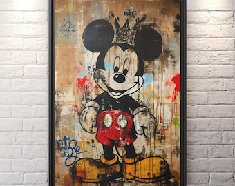 mickey mouse doing graffiti