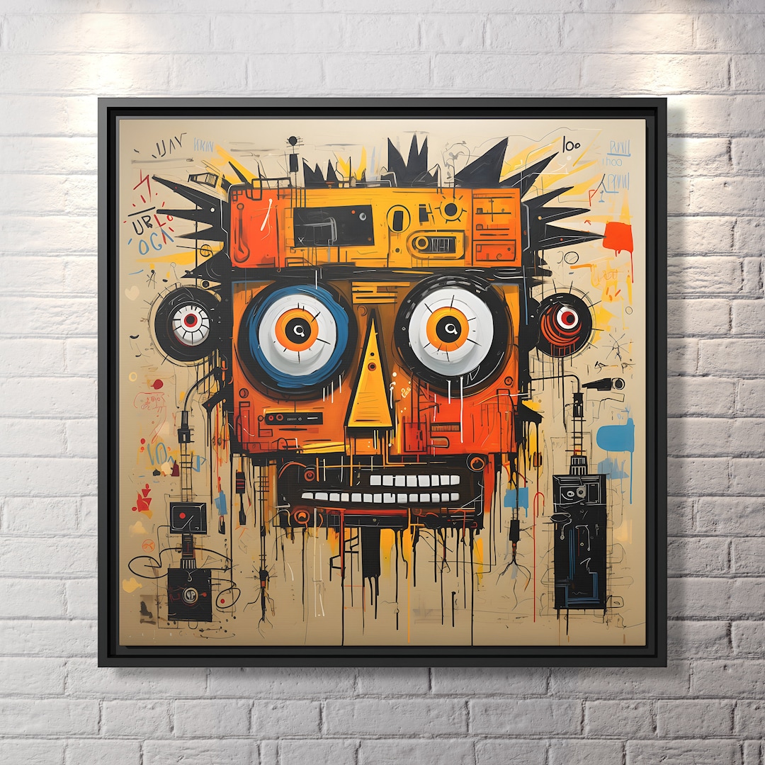 Wall Art Basquiat Print Canvas Basquiat Modern Art Extra Large Canvas ...