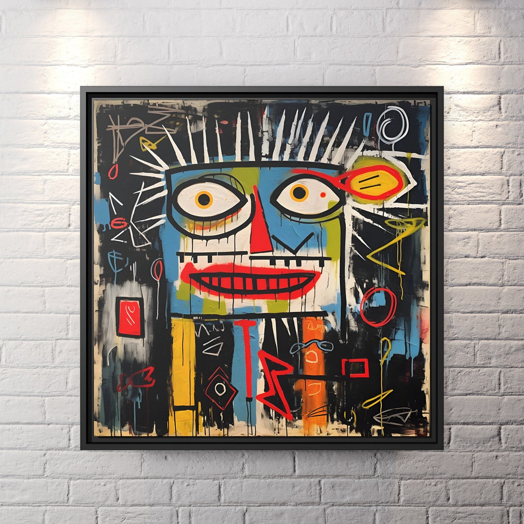 Wall Art Basquiat Print Canvas Basquiat Modern Art Extra Large Canvas ...