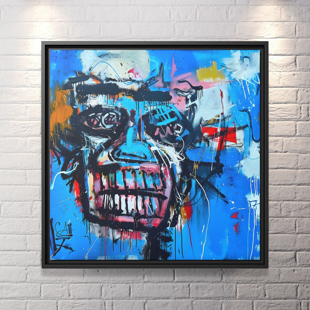 Wall Art Basquiat Print Canvas Basquiat Modern Art Extra Large Canvas ...