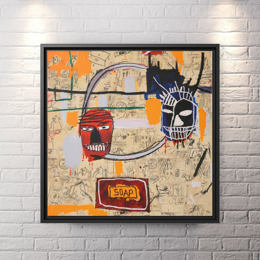 Wall Art Basquiat Print Canvas Basquiat Modern Art Extra Large Canvas ...