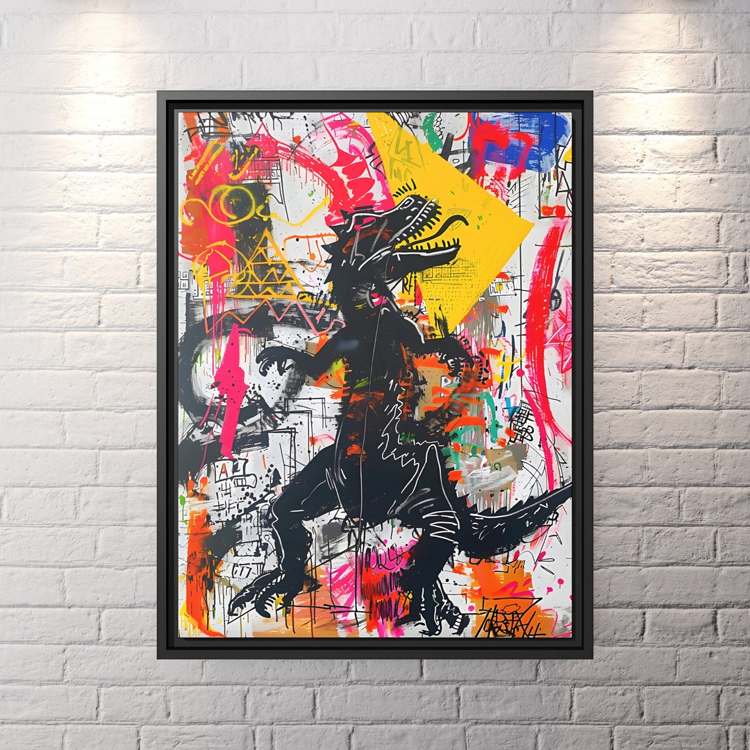 Wall Art Basquiat Print Canvas Basquiat Modern Art Extra Large Canvas ...