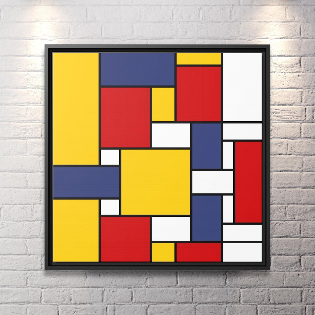 Piet Mondrian Wall Art Large Abstract Painting Mondrian Dutch Painting ...