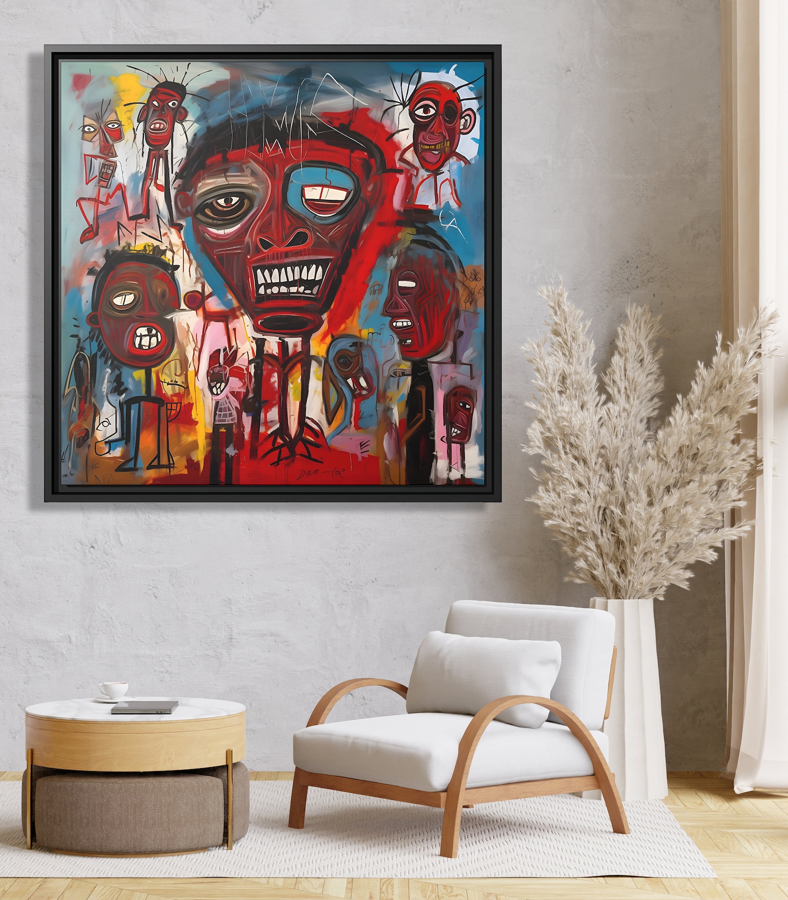 Wall Art Basquiat Print Canvas Basquiat Modern Art Extra Large Canvas ...