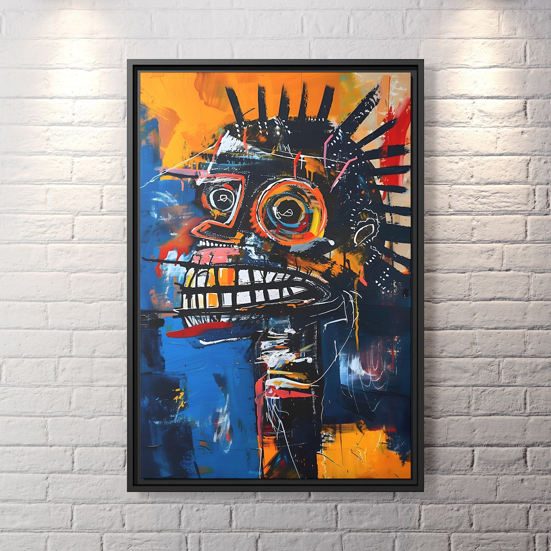 Wall Art Basquiat Print Canvas Basquiat Modern Art Extra Large Canvas ...