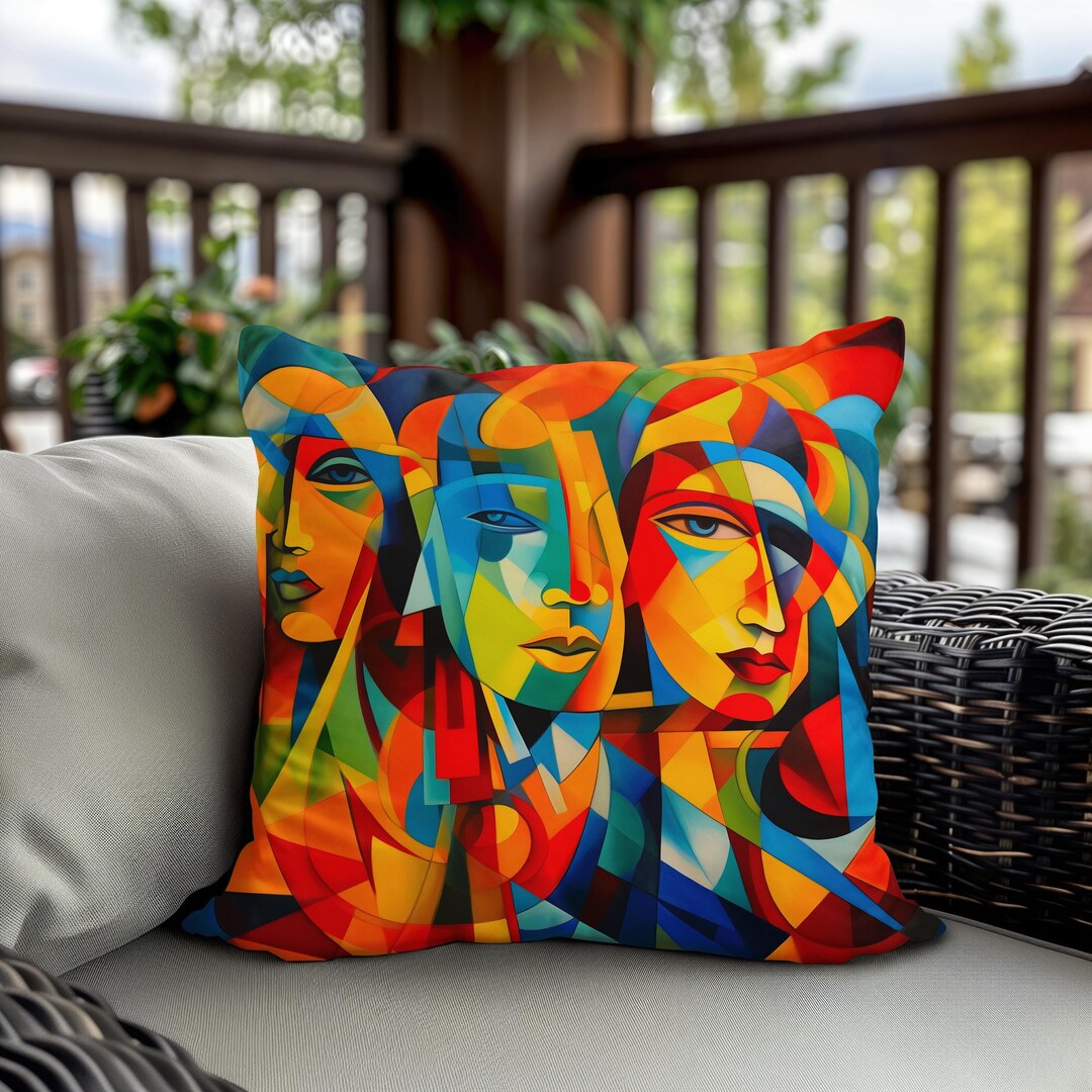 Suede Pillow Abstract Art Pillow Modern Art Cushion Artsy Pillow ...