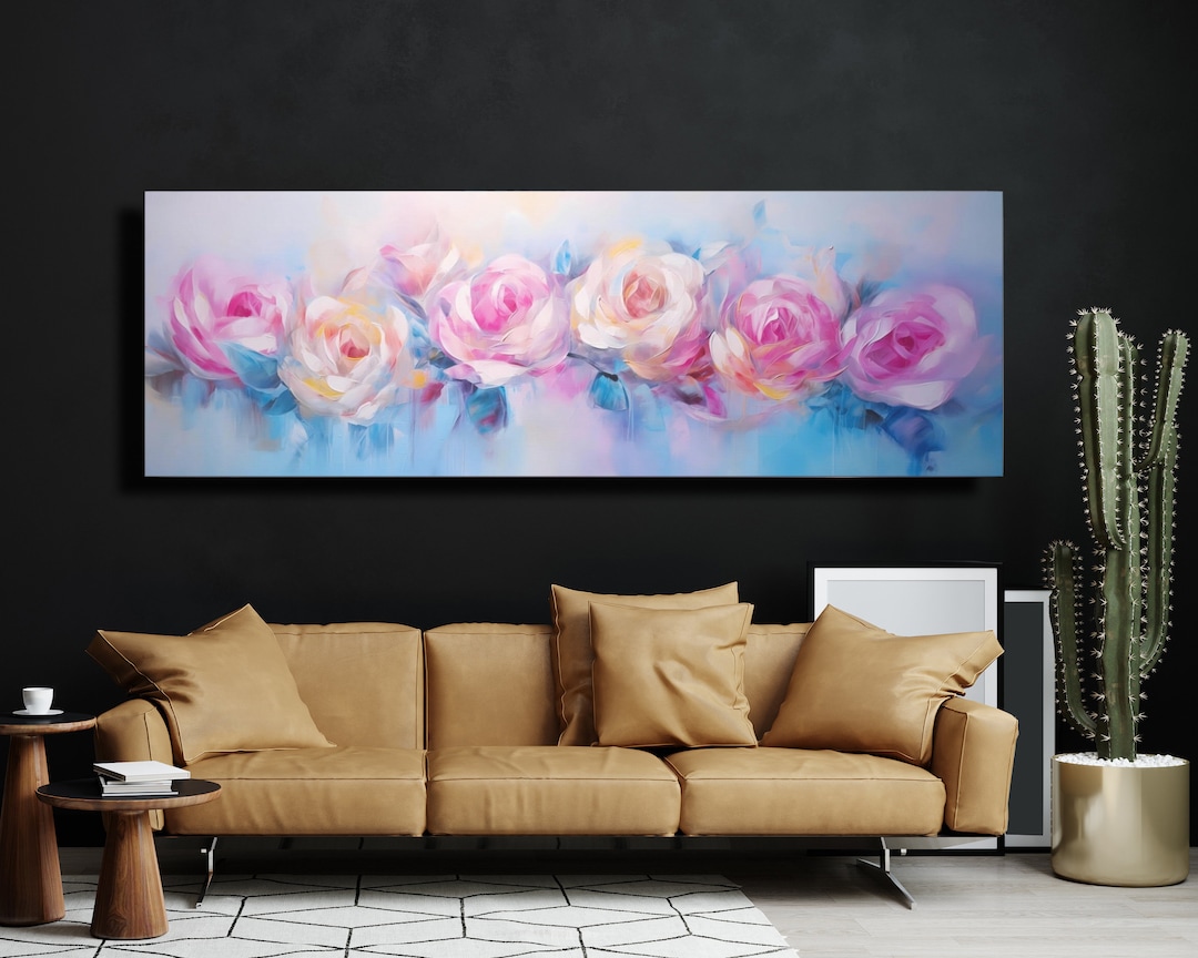 Canvas Print Flowers Modern Wall Art Botanical Home Decor Large Canvas ...