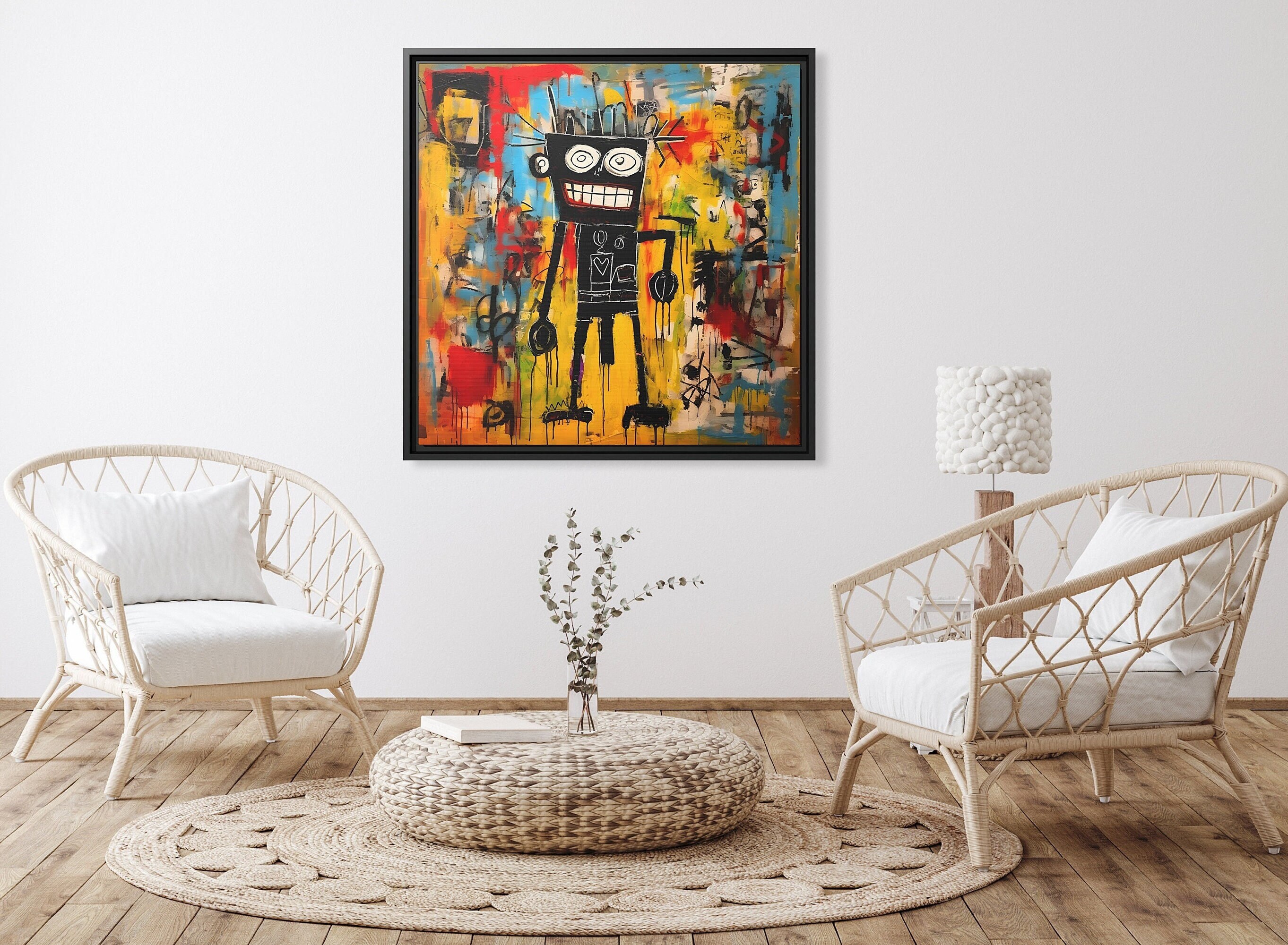 Jean Michel Basquiat Canvas Neo Expressionism Modern Canvas Print Basquiat Large Wall Art Decor ...